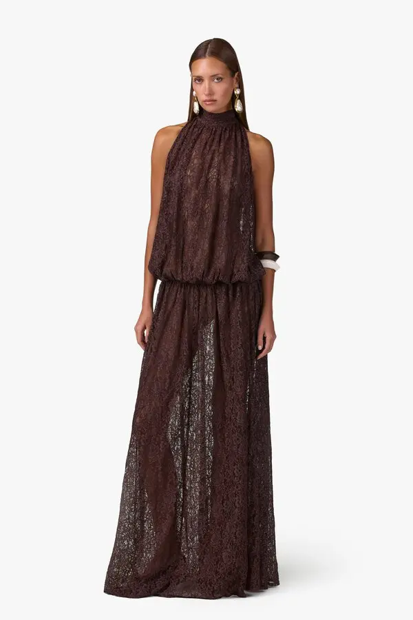 SAME Drop Waist Lace Gown
