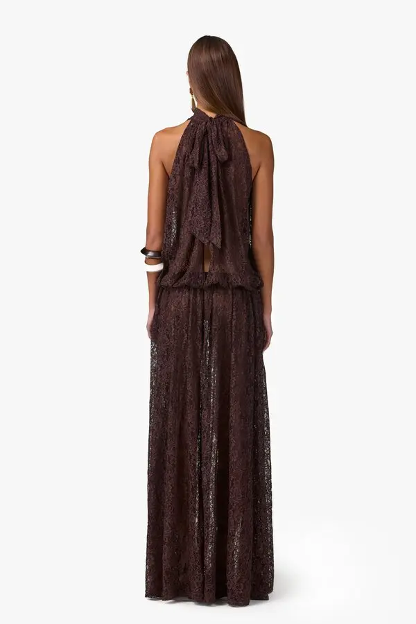 SAME Drop Waist Lace Gown