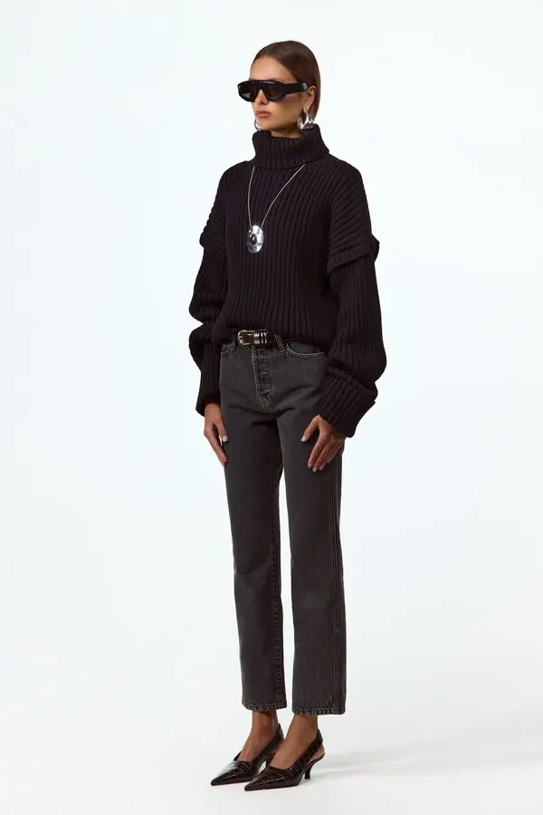 SAME Oversized Ribbed Wool Sweater