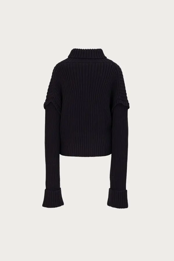 SAME Oversized Ribbed Wool Sweater
