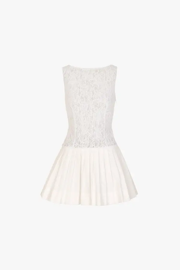 SAME Lace Poplin Mini Dress
