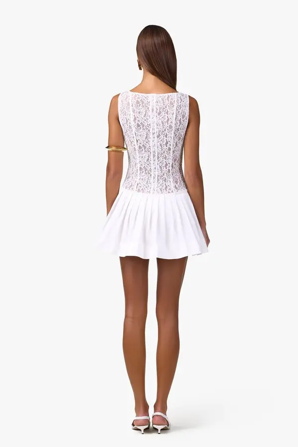 SAME Lace Poplin Mini Dress