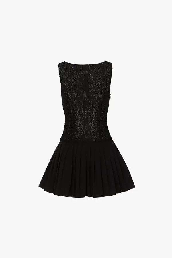 SAME Lace Poplin Mini Dress