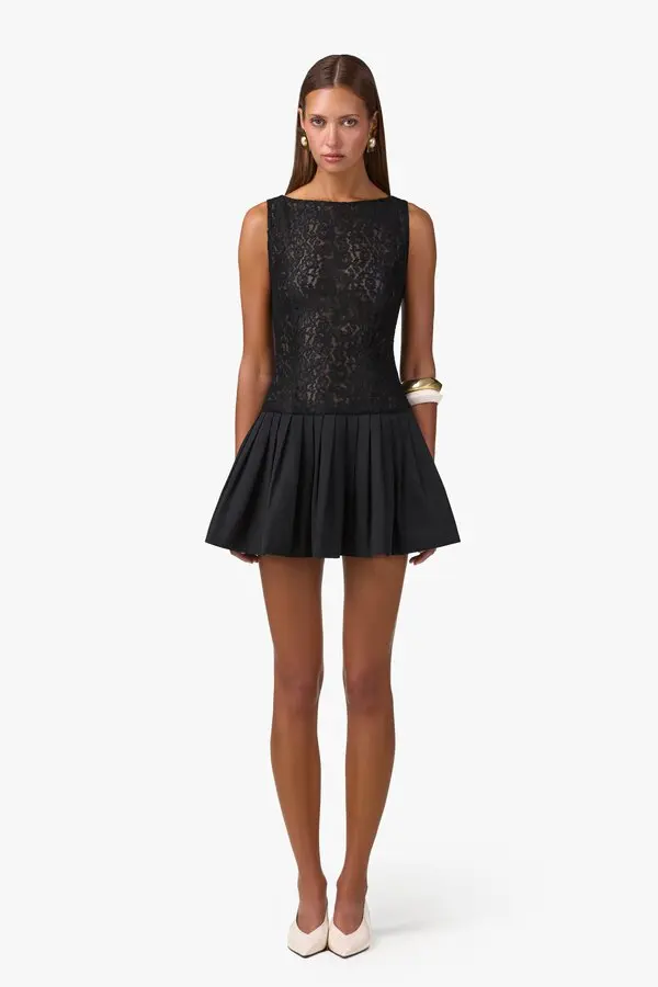 SAME Lace Poplin Mini Dress