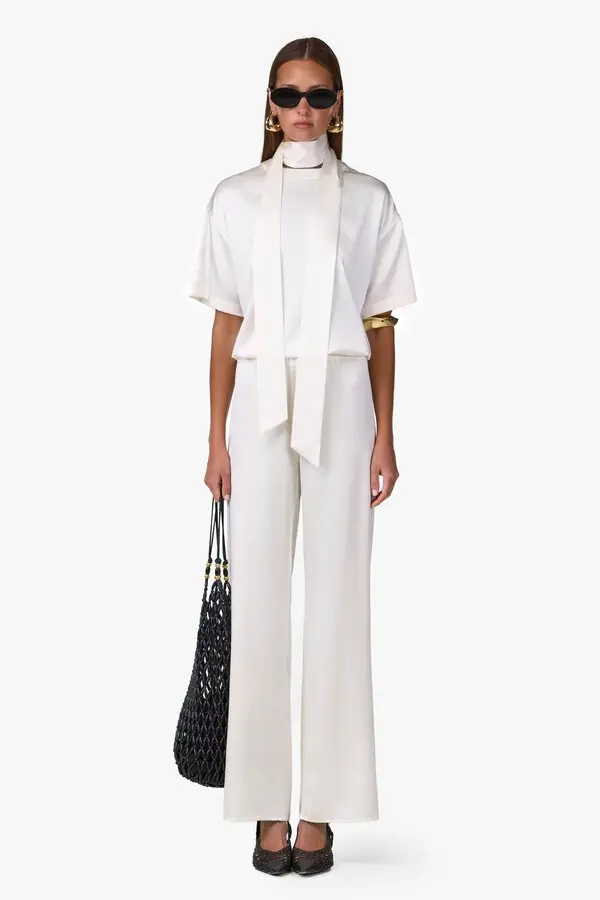 SAME Silk Tee W/ Scarf