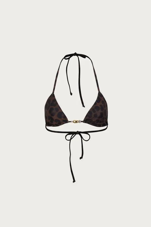 SAME LOS ANGELES Stone Beaded Triangle Top
