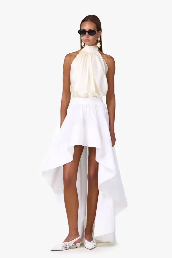 SAME High Low Poplin Skirt