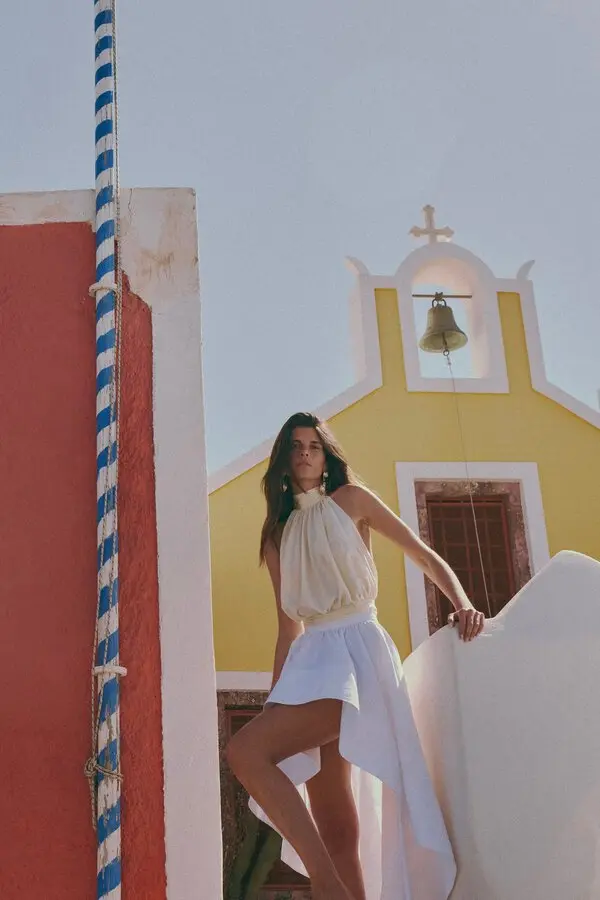 SAME High Low Poplin Skirt