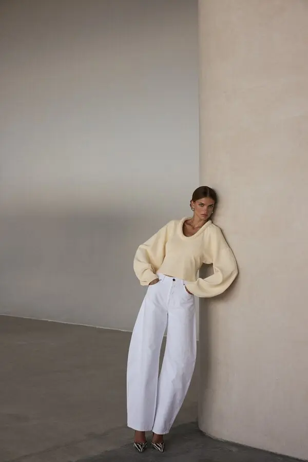 SAME The Barrel Jean - White