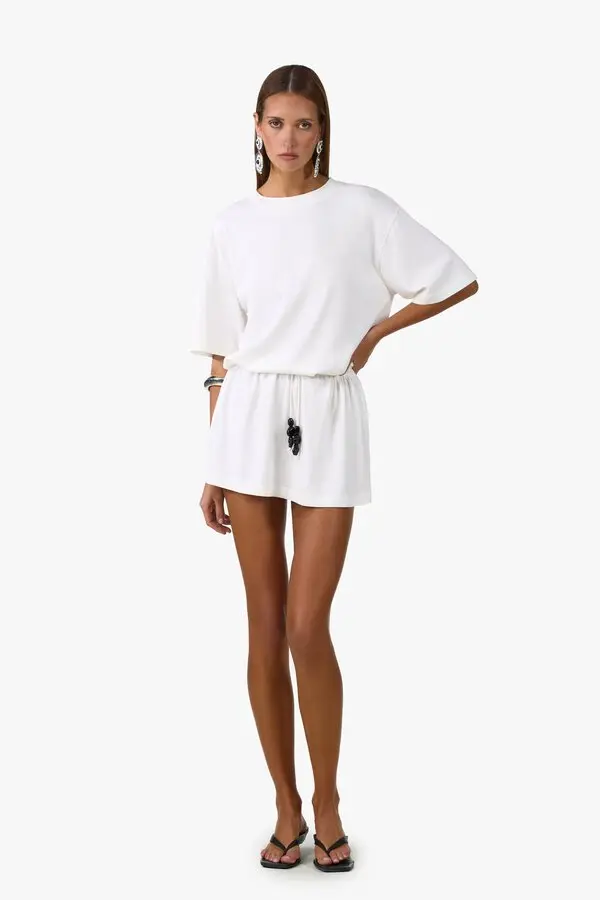 SAME Stone Beaded T-shirt Dress