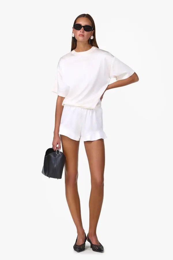 SAME Silk Ruffle Short
