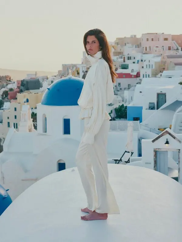 SAME Silk Peplum Bomber Jacket