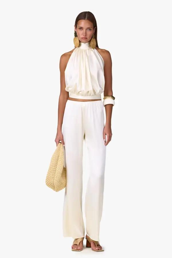 SAME Silk Halter Top