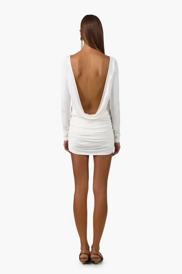 SAME Draped Back Mini Dress