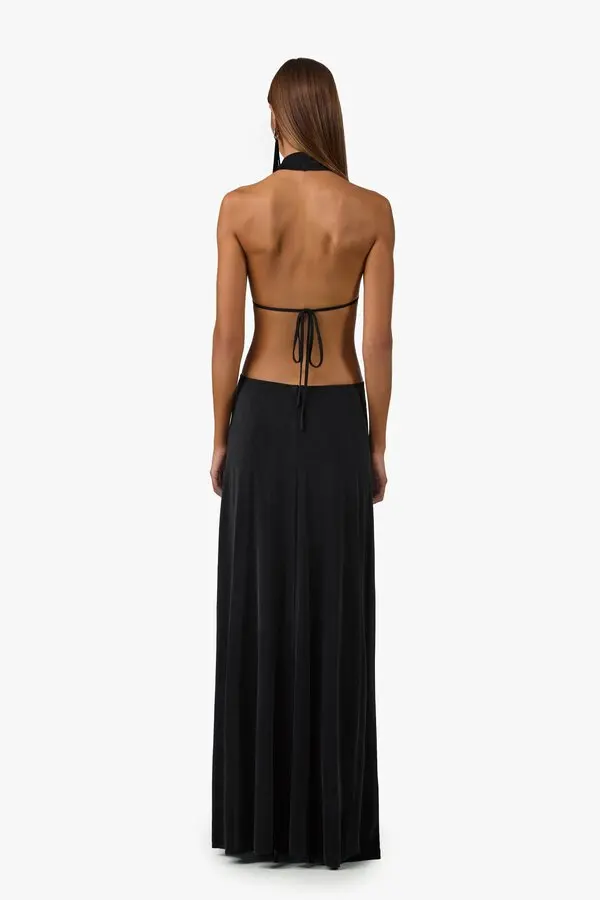 SAME Plunge Neck Maxi Dress