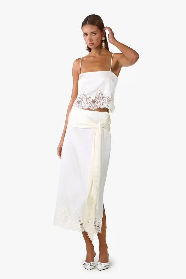SAME Lace Silk Tank