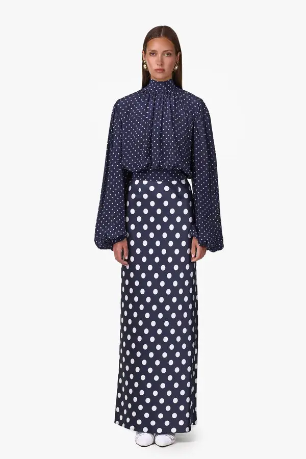 SAME Draped Sleeve Chiffon Top