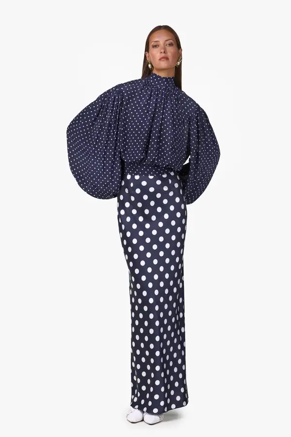 SAME Draped Sleeve Chiffon Top
