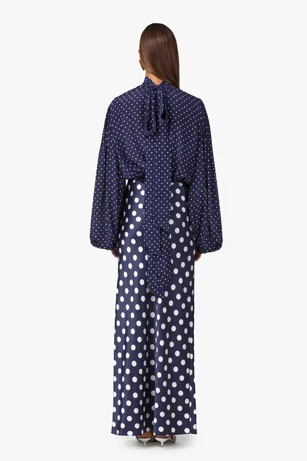 SAME Draped Sleeve Chiffon Top