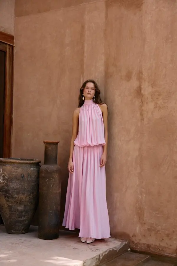 SAME Drop Waist Chiffon Gown