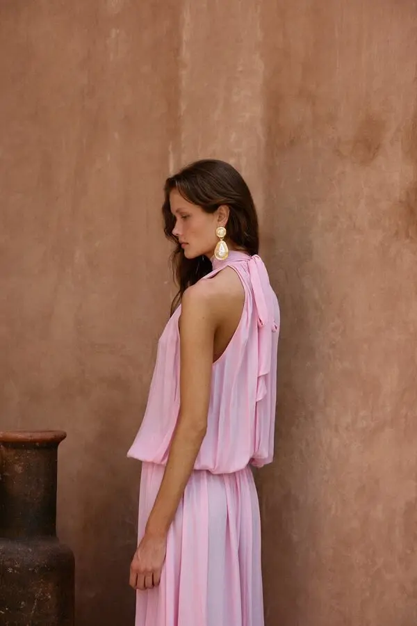 SAME Drop Waist Chiffon Gown