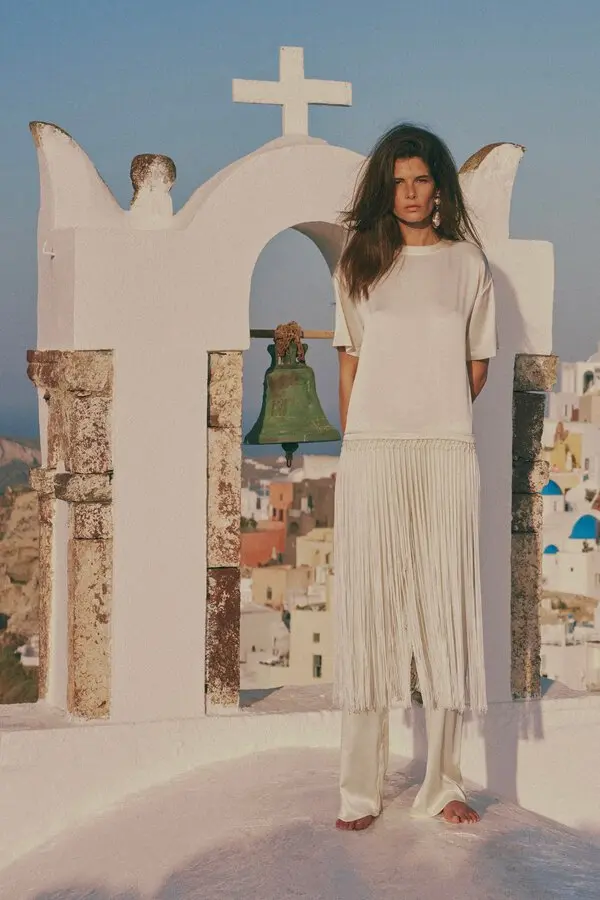 SAME Silk Fringe Tee
