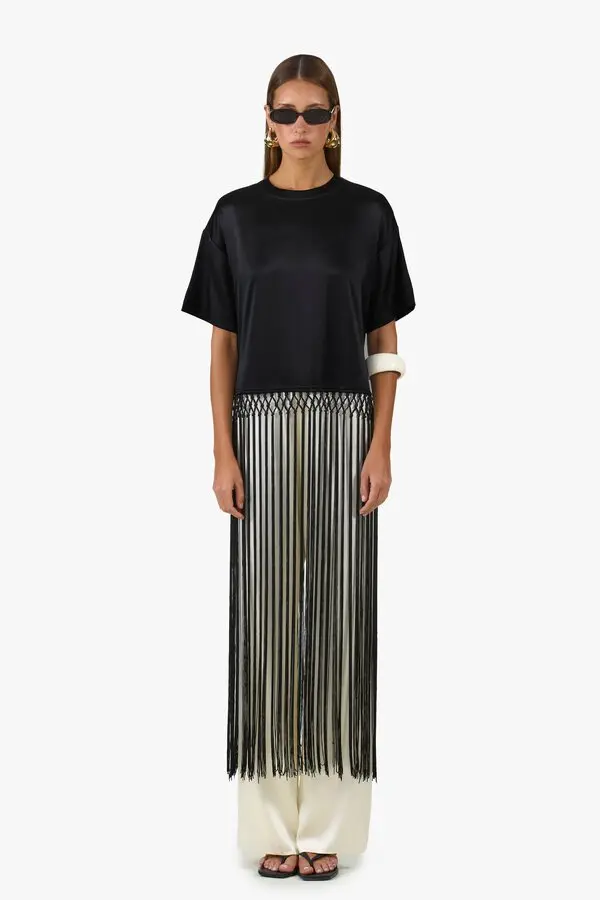SAME Silk Fringe Tee