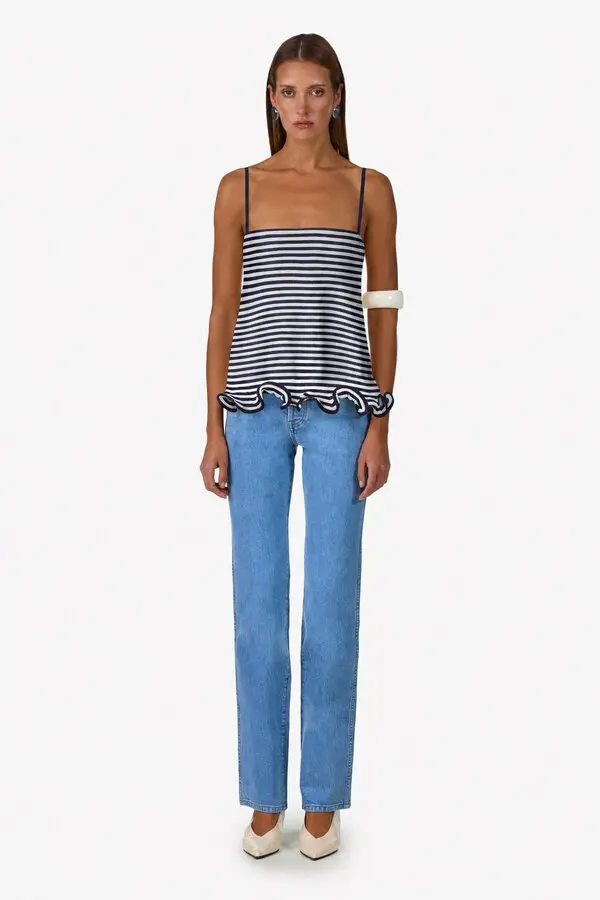 SAME Ruffle Hem Tank
