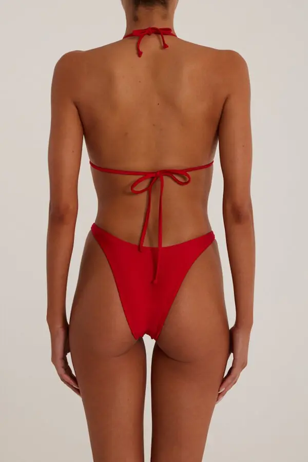 SAME LOS ANGELES Rosette Triangle Top