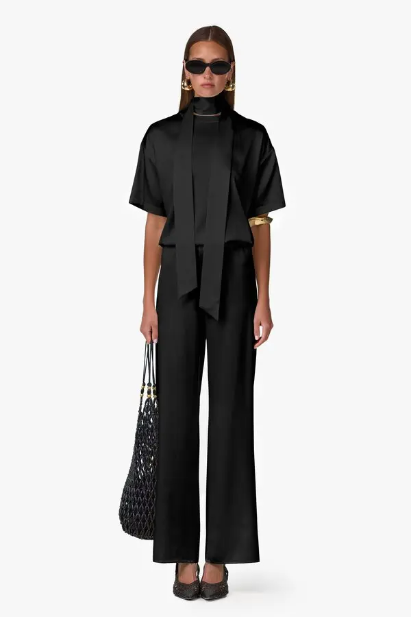 SAME Silk Tee W/ Scarf