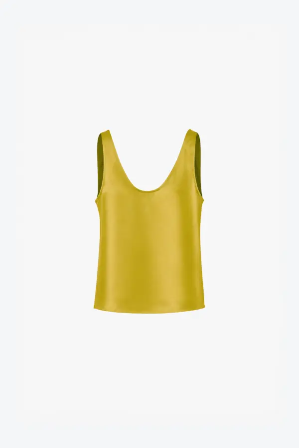 SAME Silk Tank - Chartreuse