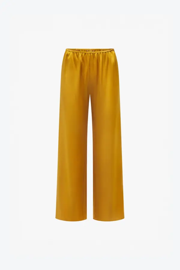 SAME Silk Wide Leg Pants - Bronze