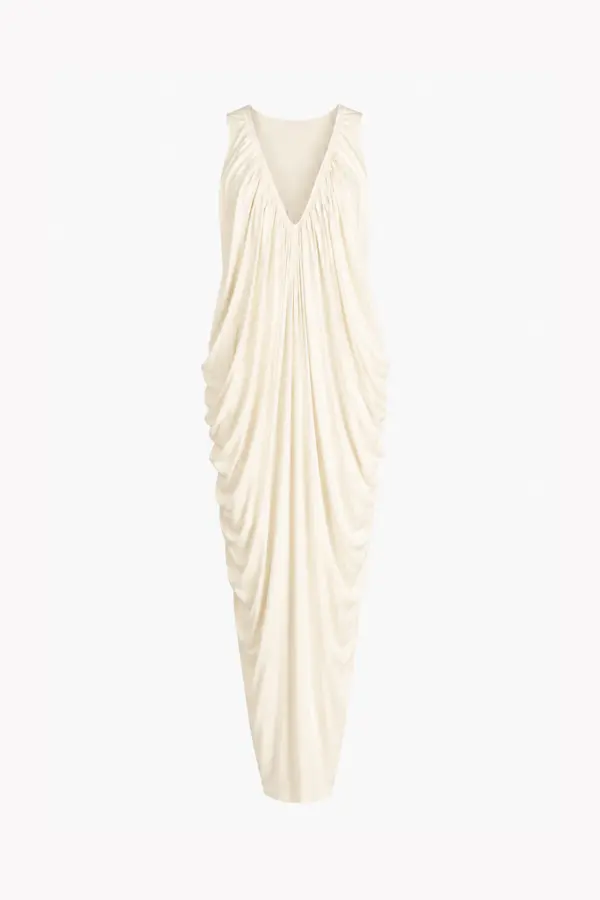 SAME Draped V Neck Gown