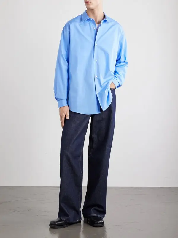 A.PRESSE Cotton-poplin Shirt