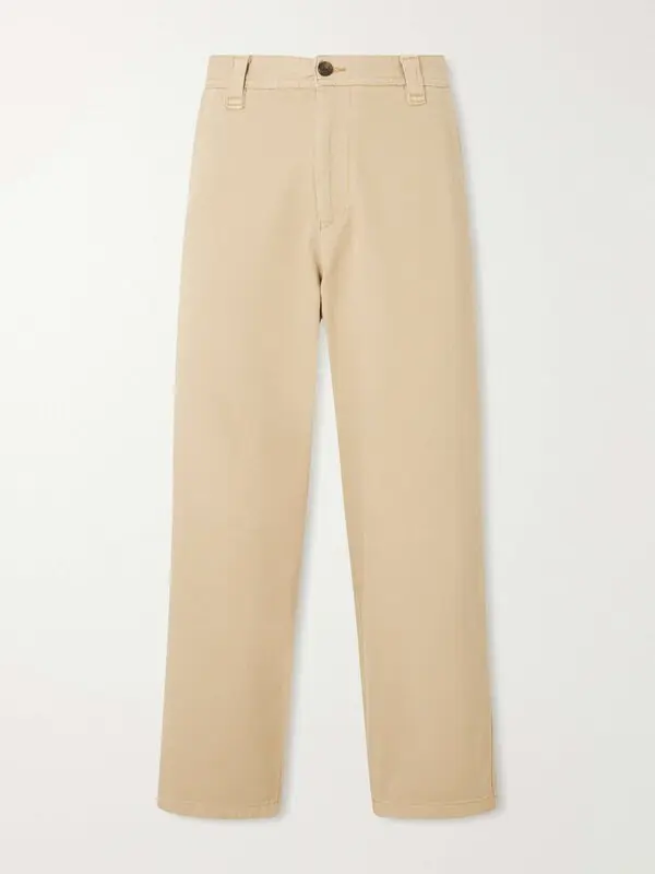CORRIDOR Wide-leg Cotton-twill Trousers - Beige