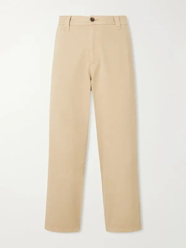 CORRIDOR Wide-leg Cotton-twill Trousers - Neutrals
