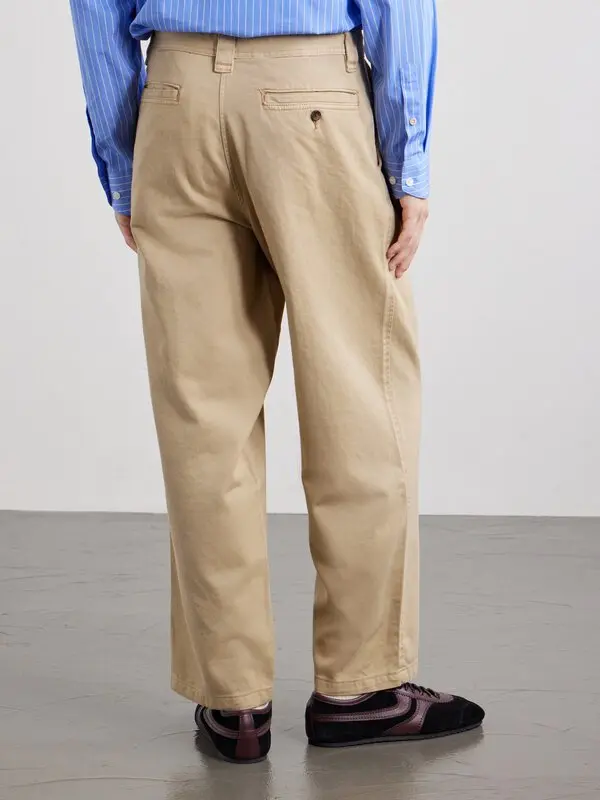 CORRIDOR Wide-leg Cotton-twill Trousers - Neutrals