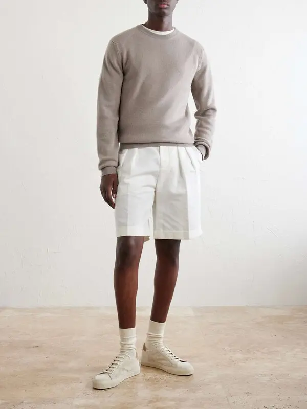 Brioni Cashmere And Wool-blend Sweater