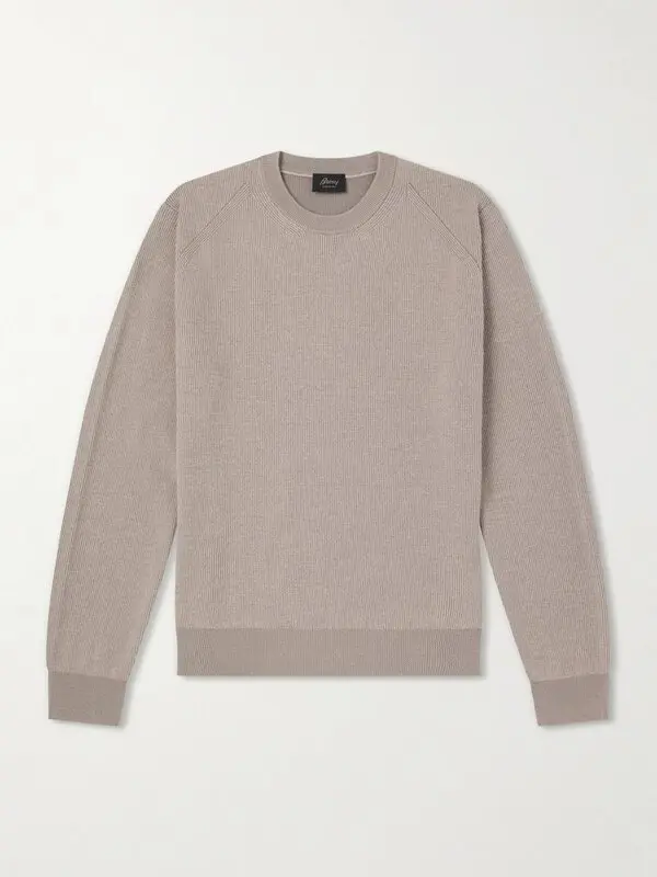 Brioni Cashmere And Wool-blend Sweater