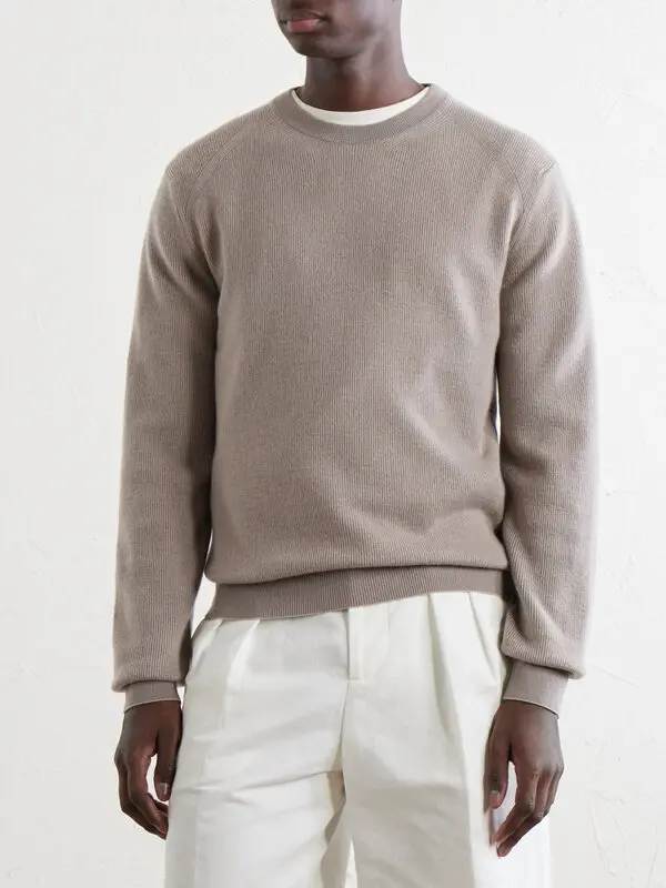 Brioni Cashmere And Wool-blend Sweater