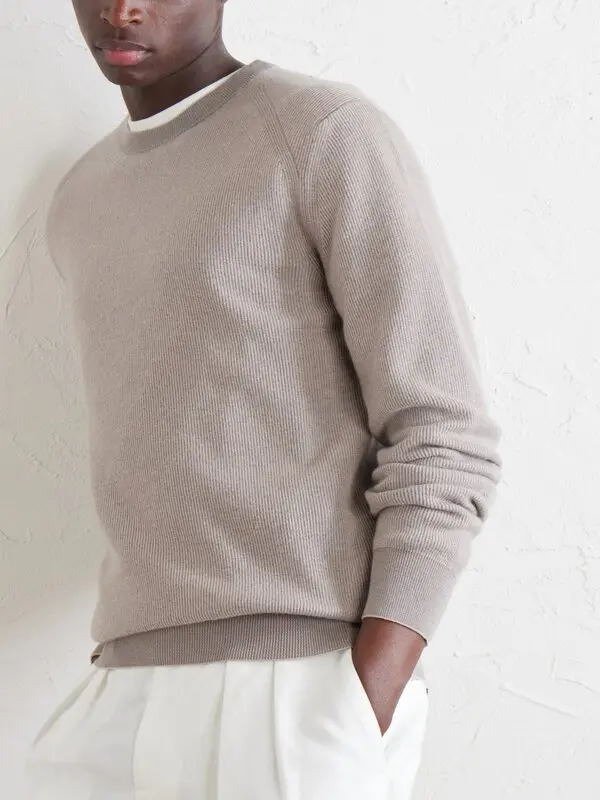 Brioni Cashmere And Wool-blend Sweater