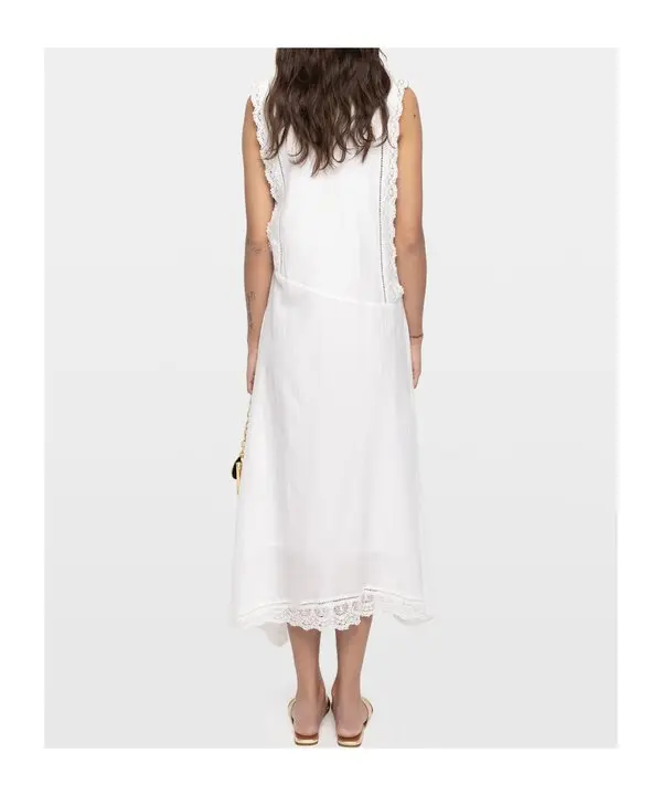 Zadig&Voltaire Sleeveless Lace Midi Dress - White