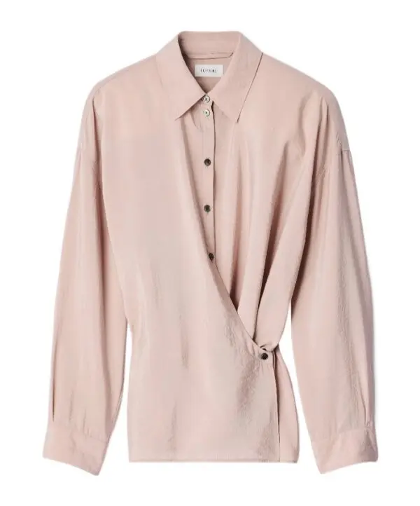 LEMAIRE Long-sleeved Draped Shirt - Orchid