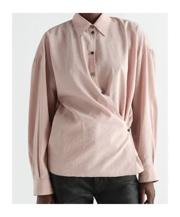 LEMAIRE Long Sleeve Draped Shirt - Orchid