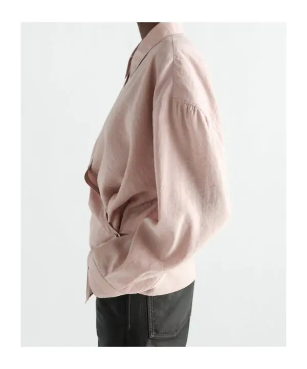 LEMAIRE Long Sleeve Draped Shirt - Orchid