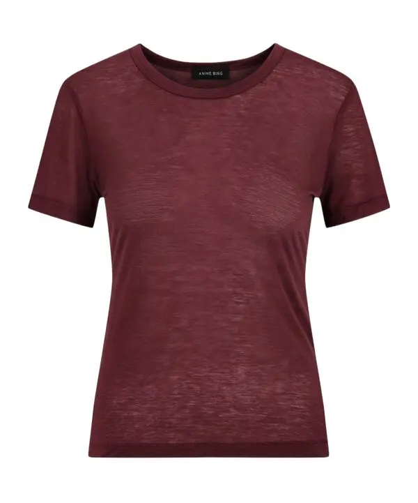 ANINE BING Sylvie T-shirt- Fig - Red