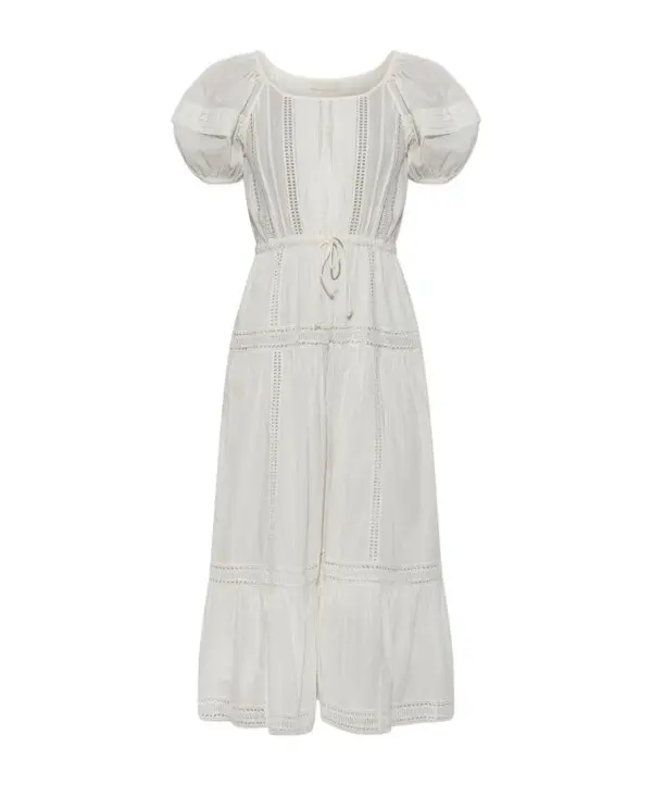 Ulla Johnson Isolde Pintuck Midi Dress