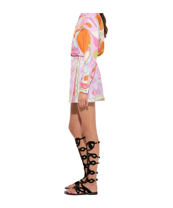 Emilio Pucci Angoli Printed Wrap Skirt