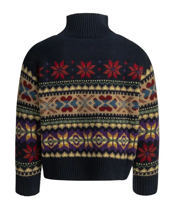 Polo Ralph Lauren Wool And Cashmere Fair Isle Turtleneck Sweater