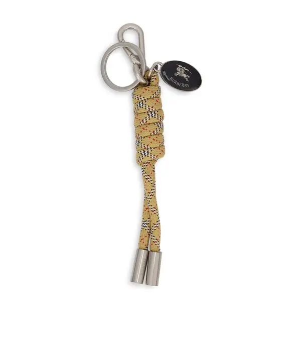 Burberry Check Charm With Metal Ring - No